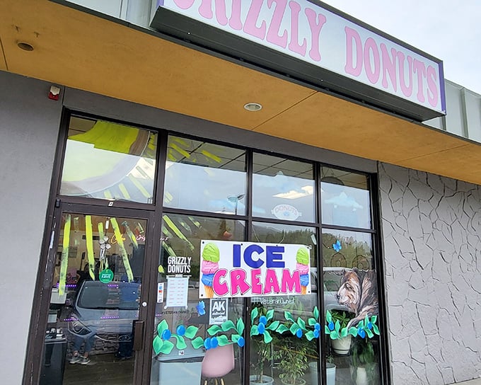 Where Alaska's sweet tooth meets wilderness charm &ndash; that painted grizzly seems to say "come in for a bite!"