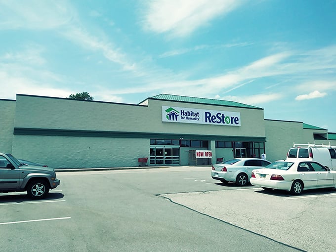 Blue skies and bigger bargains await at this ReStore. Home improvement heaven without the sticker shock.