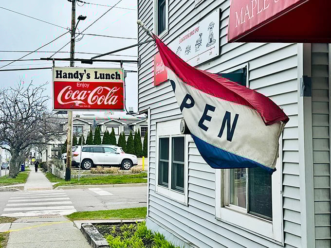 That "OPEN" flag might as well say "Welcome Home" &ndash; this corner spot has been feeding Burlington's soul longer than most can remember.