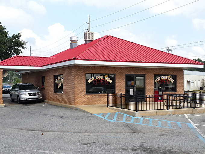 The classic roadside charm of Hot Dog King promises simple pleasures that never go out of style.