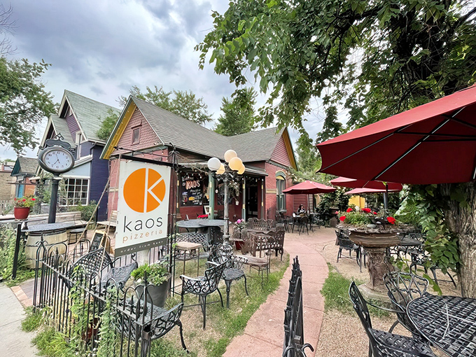 Kaos Pizzeria's garden patio feels like stumbling into a hidden pizza paradise. Those wrought iron tables have heard countless "mmms" of satisfaction.