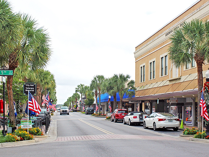 Palm trees line Leesburg's welcoming main street, where American flags flutter and local shops invite you to slow down and stay awhile.