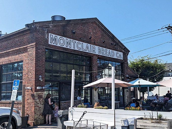 Outdoor seating that screams "Let's discuss life over donuts" - very European, very Jersey, very perfect. 