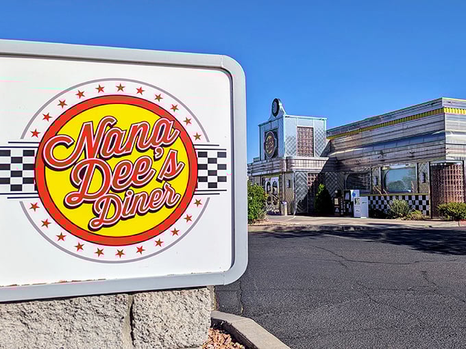 That classic yellow and red logo says it all – comfort food served with a side of nostalgia at Nana Dee's.