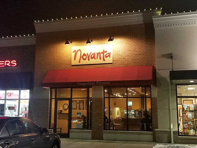 Night or day, Novanta's glowing storefront promises authentic Italian flavors that transport you straight to Naples.