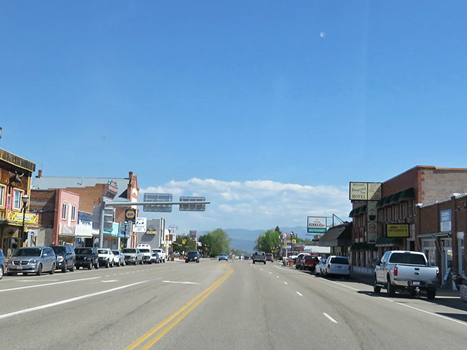 Panguitch's wide-open main drag offers mountain views and prices from a bygone era.