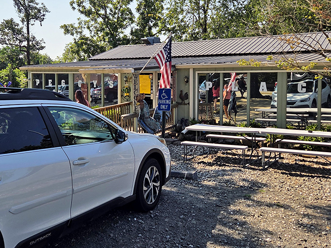 Small-town charm meets big-time flavor at Peggy Sue's, where every parking spot leads to comfort food paradise.