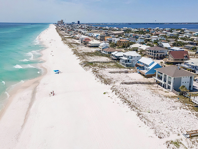 Sugar-white beaches stretch for miles along Pensacola's coast, where the emerald waters meet impossibly perfect sand.