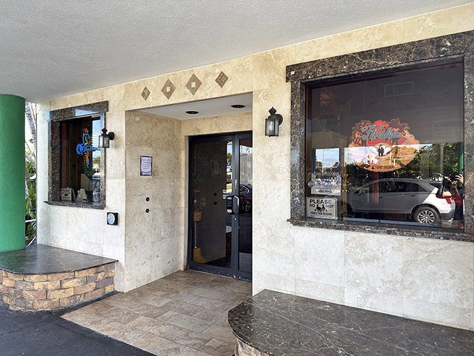 Step inside Peter Pan's welcoming entrance where breakfast dreams come true and the coffee flows as freely as conversation among regulars.