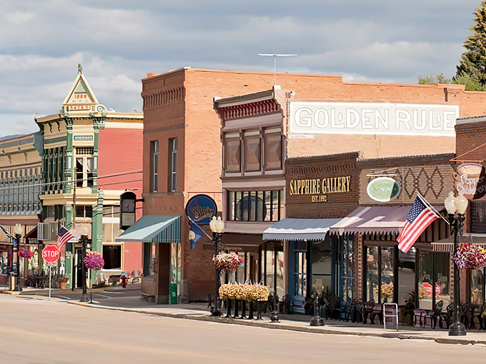 The Golden Rule and other historic buildings line Philipsburg's main street, where your wallet gets a much-needed vacation too.