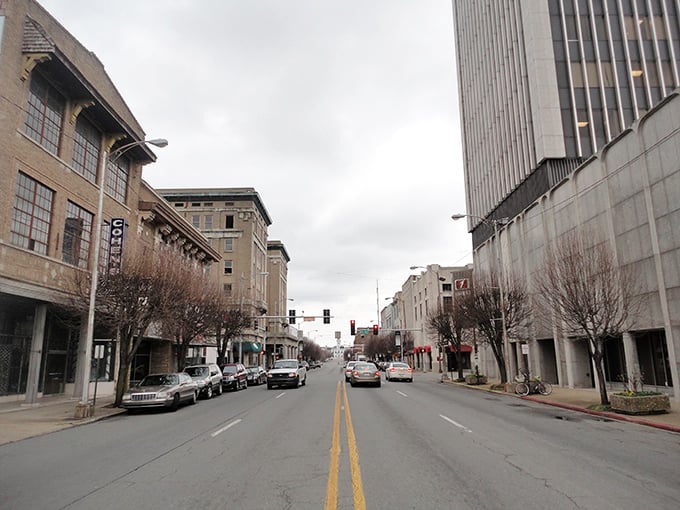 Downtown Pine Bluff offers wide streets and classic brick buildings, where your Social Security check stretches further than your imagination.