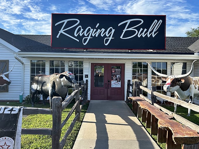 Welcome to beef paradise! Those longhorns aren't just decoration&mdash;they're letting you know you've arrived at serious steak territory.