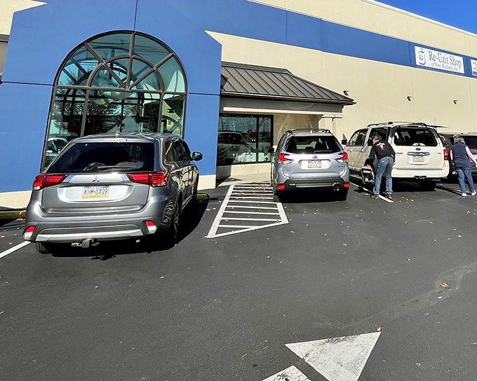 Sunlight streams through the arched windows, welcoming shoppers to a world where $25 feels like $100.