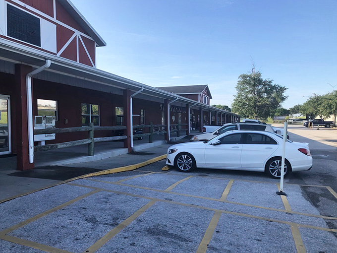 Barn-red buildings with a touch of country charm. This isn't just shopping&mdash;it's a Florida institution where bargains await around every corner.