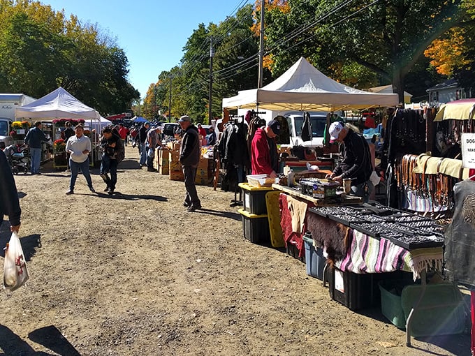 Colorful tents shelter countless finds while shoppers hunt for that perfect piece they didn't know they needed.