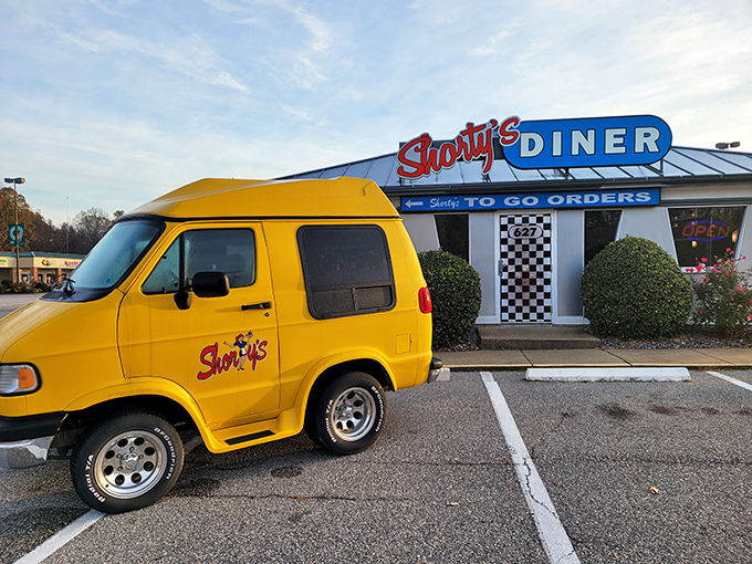That iconic silver-and-blue exterior isn't just for show—it's a promise of diner magic waiting inside.