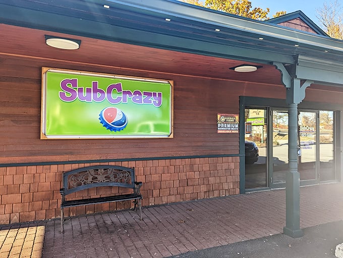 That bench outside Sub Crazy isn't just for show&mdash;it's where locals sit to contemplate their next sandwich masterpiece.