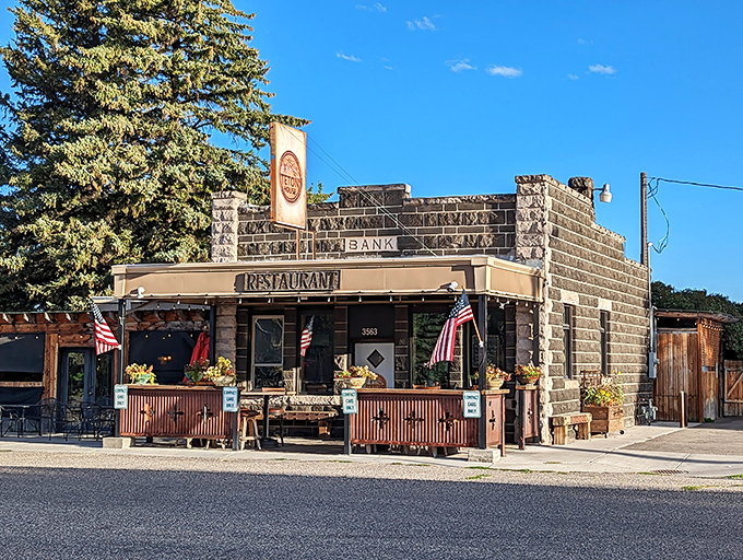 That stone exterior whispers "come on in" while promising the kind of meal that becomes a cherished memory.