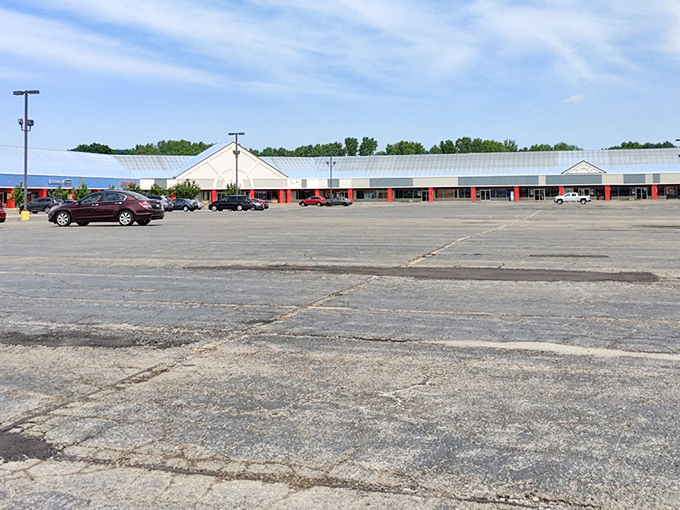 The Outlet Shoppes at Oshkosh: A shopper's oasis waiting to be explored, with plenty of parking for the treasures you'll inevitably haul home.