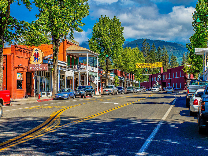 Historic storefronts line Weaverville's downtown, where you can practically hear the echoes of prospectors' dreams between sips of your artisanal coffee.