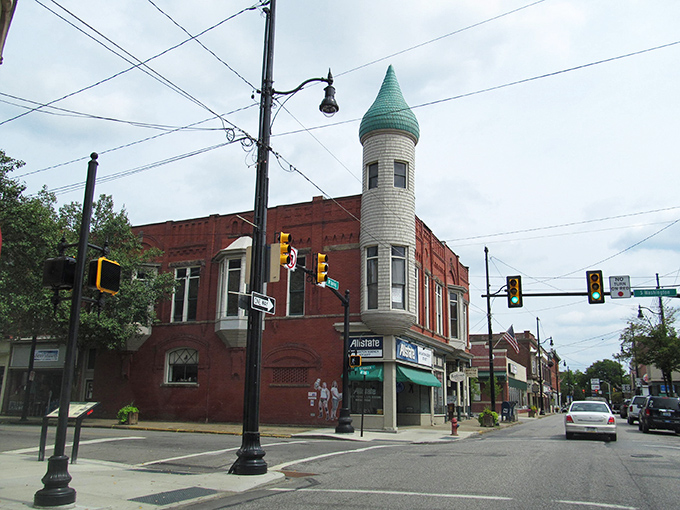 That little turret on the corner building isn't compensating for anything—it's just Titusville showing off its architectural flair. Pure Pennsylvania charm!
