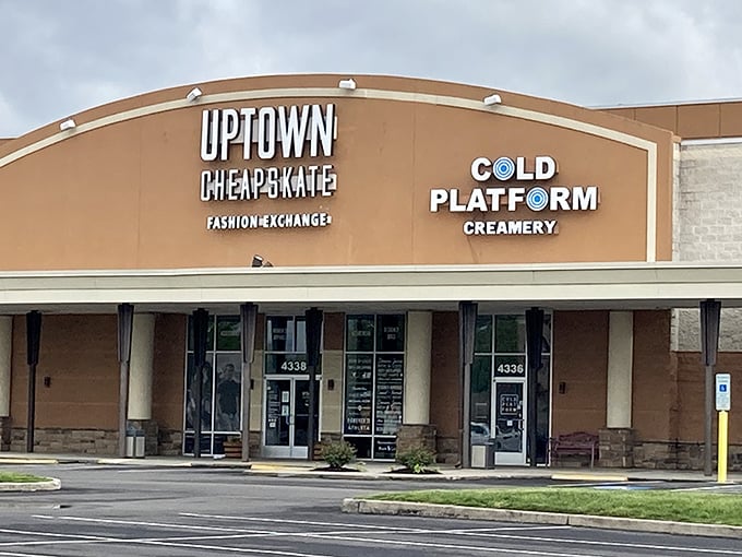 Neighbors with Cold Platform Creamery, this Uptown Cheapskate location lets you treat your wardrobe and sweet tooth in one trip.