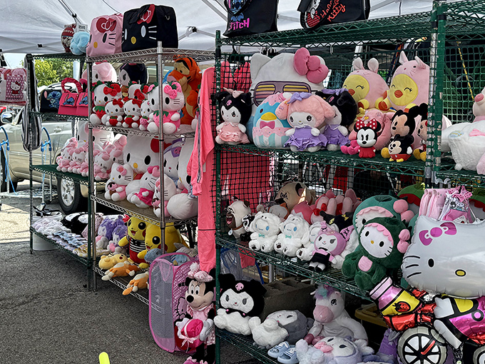 Plush paradise! Hello Kitty and friends create a colorful wonderland that would make any collector's heart skip a beat.