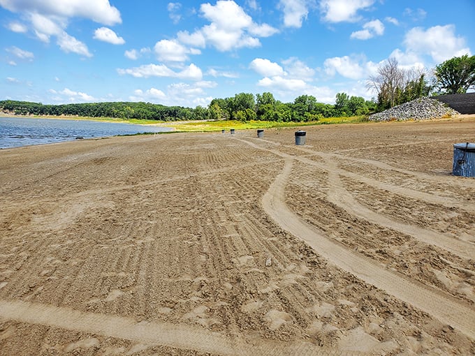 Perfect beach day vibes with golden sand that rivals any coastal getaway you've ever imagined.