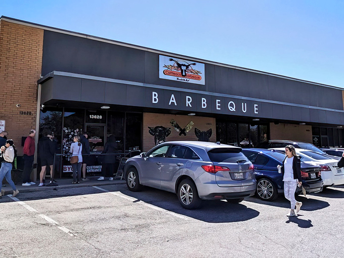 The line forms early at this barbecue temple. Some plan their week around Thursday and Friday's meat pilgrimage.