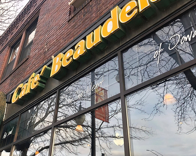 The cafe's welcoming facade stands out among the brick buildings of downtown Ames, a colorful ambassador of Brazilian culture in the Midwest.