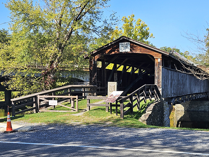 Nature frames this masterpiece of early American engineering with a perfect palette of greens and blues.