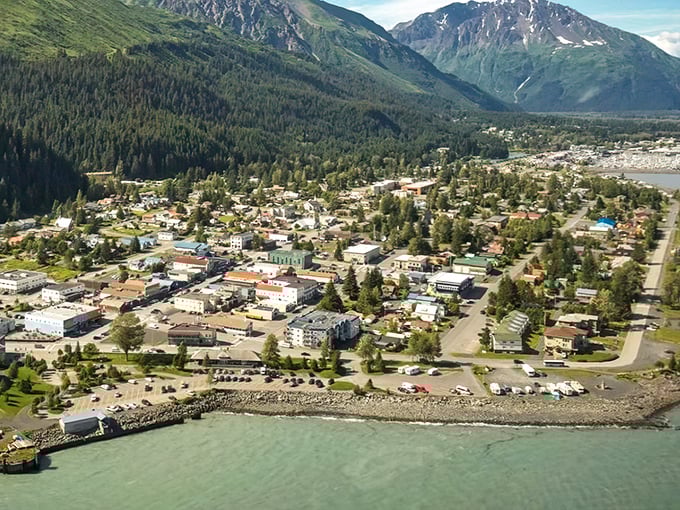 From above, Seward reveals its perfect positioning &ndash; nestled between mountains and sea, as if Mother Nature herself was the town planner.