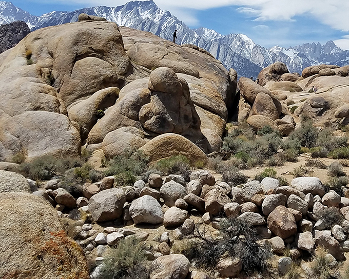 Nature's playground of geological wonders. These ancient rock formations in Alabama Hills have starred in more Hollywood productions than most actors ever will.