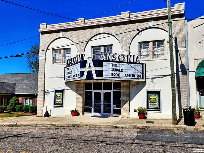 The Ansonia Theatre stands as a cultural lighthouse, its vintage marquee promising entertainment without algorithms or subscription fees.