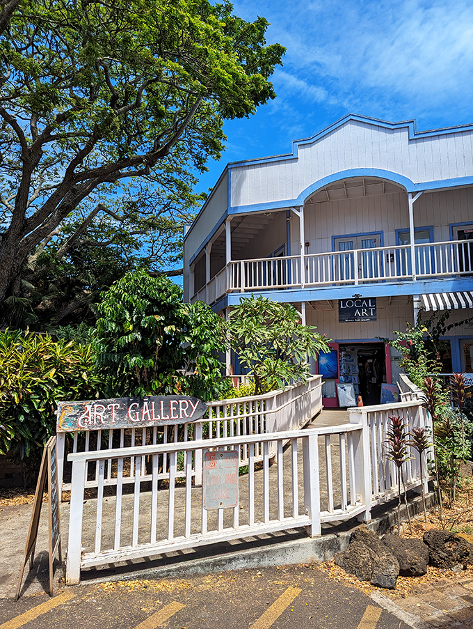 This charming art gallery embodies Haleiwa's laid-back creative spirit, housed in a classic plantation-style building where local talent shines.