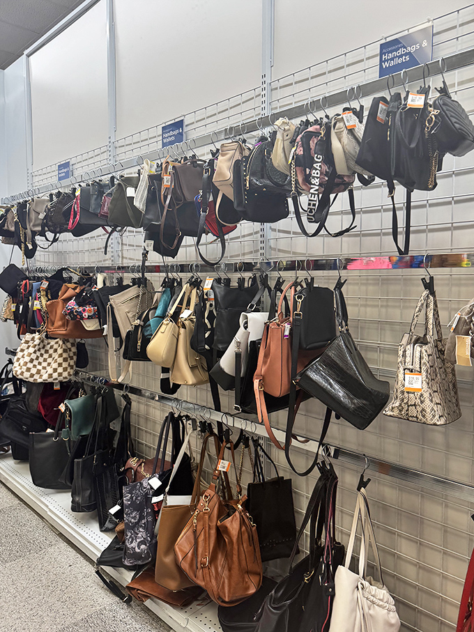 Handbag heaven! Designer dreams at thrift store prices. That Coach purse might have stories to tell, but your wallet will only hear good news.