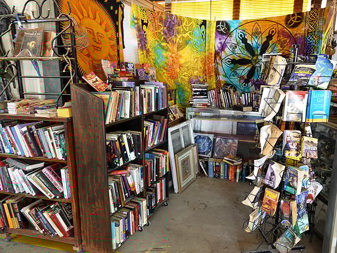 Literary labyrinths await the patient browser. Between these shelves, someone's discarded paperback becomes your next beach read for pocket change.