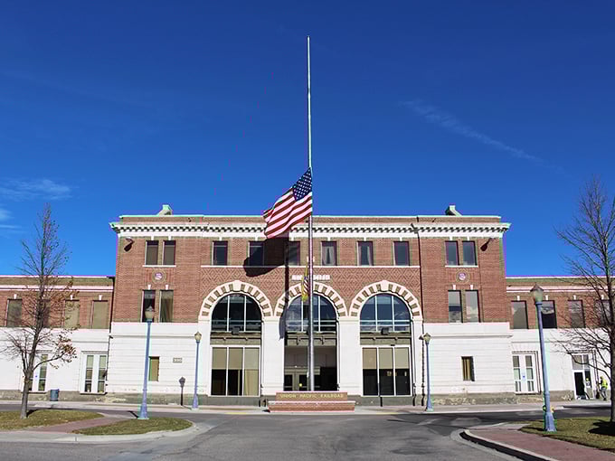This beautifully restored train station stands as a proud reminder of Pocatello's railroad heritage and commitment to preservation.
