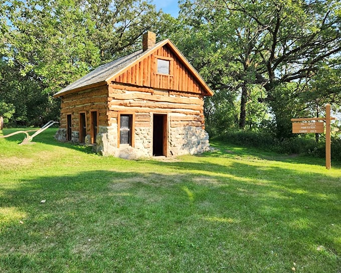 This 1870s log cabin isn't offering modern amenities, but it's serving up something better&mdash;a genuine slice of prairie history.