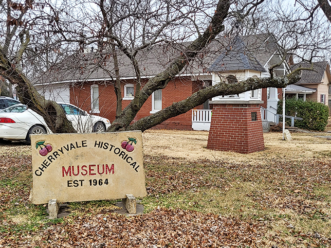 The Cherryvale Historical Museum doesn't just preserve history&mdash;it celebrates it with small-town pride and those charming cherry emblems.