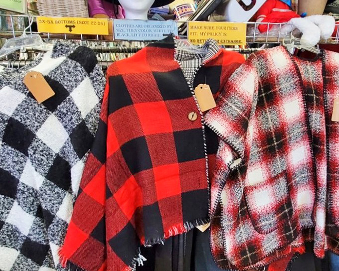 Vermont's answer to buffalo check heaven! These cozy plaid ponchos aren't just fashion statements&mdash;they're practically required winter survival gear in the Green Mountain State.