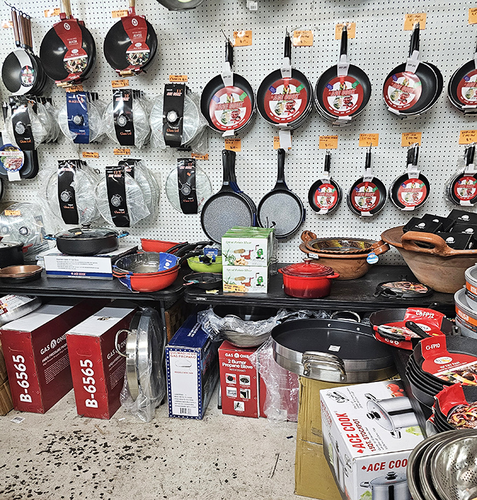 Kitchen dreams are made of these. Rows of gleaming cookware await home chefs looking to upgrade their culinary arsenal without breaking the bank.