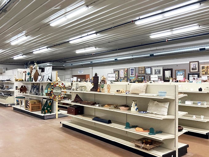 Neatly organized shelves beckon with the siren song of potential discoveries&mdash;each aisle a new chapter in the story of someone else's former belongings.
