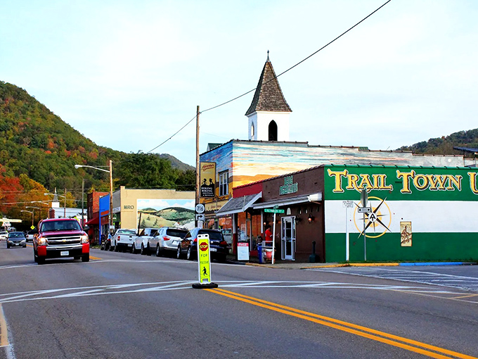 "Trail Town USA" isn't just a slogan&mdash;it's Damascus's identity, where colorful storefronts and that charming steeple create a postcard-perfect downtown scene.