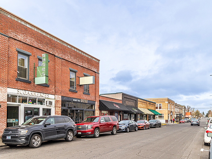 Another angle of downtown where finding parking is easier than explaining cryptocurrency to your grandkids.
