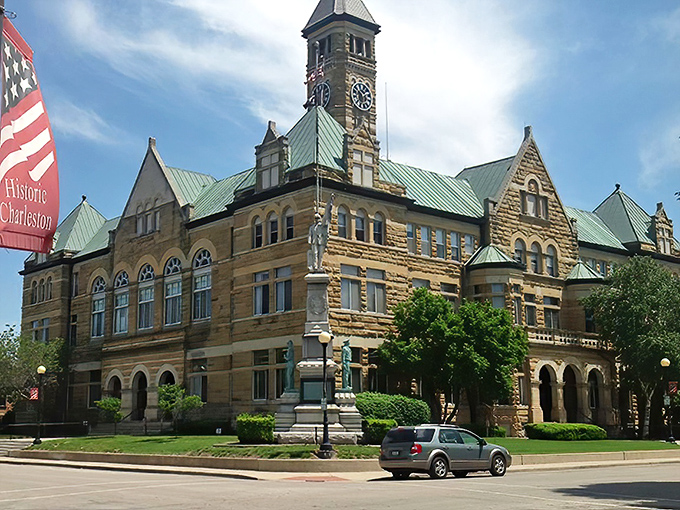 Brick buildings wear their age beautifully here, standing tall like they've got stories to tell and all day to tell them.