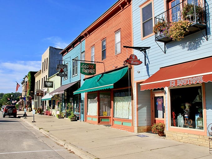 Parkway Avenue's colorful buildings prove that aging gracefully doesn't mean losing your sense of style or playfulness.