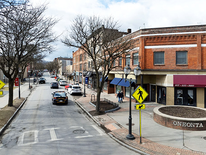 Downtown Oneonta's winter charm feels like stepping into a Norman Rockwell painting, but with better dining options.