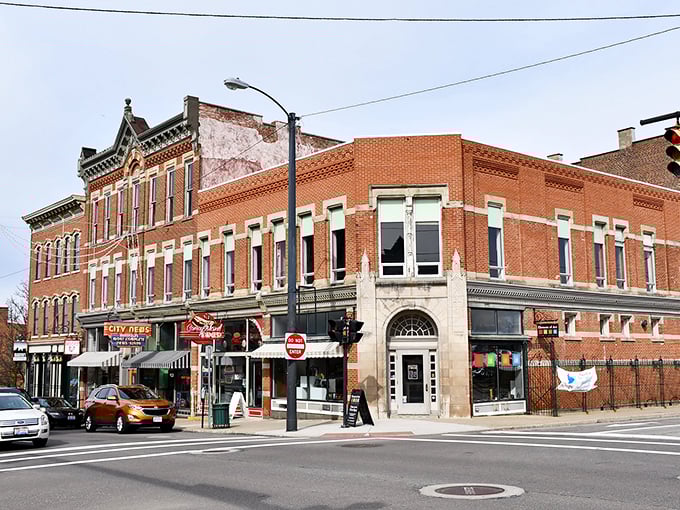 These historic storefronts have more character than most modern buildings will accumulate in their entire existence.