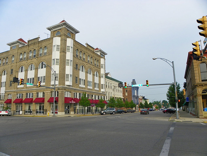 The historic downtown buildings stand like dignified elders, their brick facades telling stories of a time when shopping wasn't something you did on your phone.